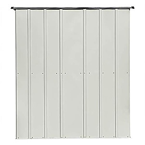 Arrow Shed Designed 5' x 3' x 6' Compact Outdoor Metal Backyard, Patio, and Garden Shed Kit, Flute Gray and Anthracite