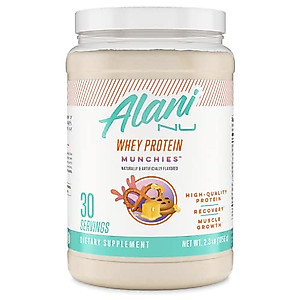 Alani Nu Whey Protein Powder, 23g of Ultra-Premium, Gluten-Free, Low Fat Blend of Fast-digesting Protein, Munchies, 30 Servings