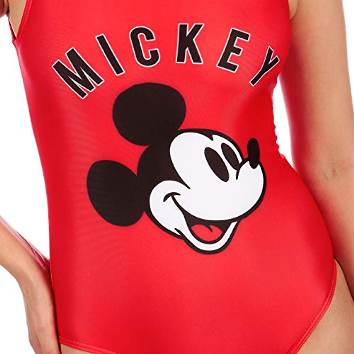Disney Womens' Mickey Mouse Swimsuit Red X-Large