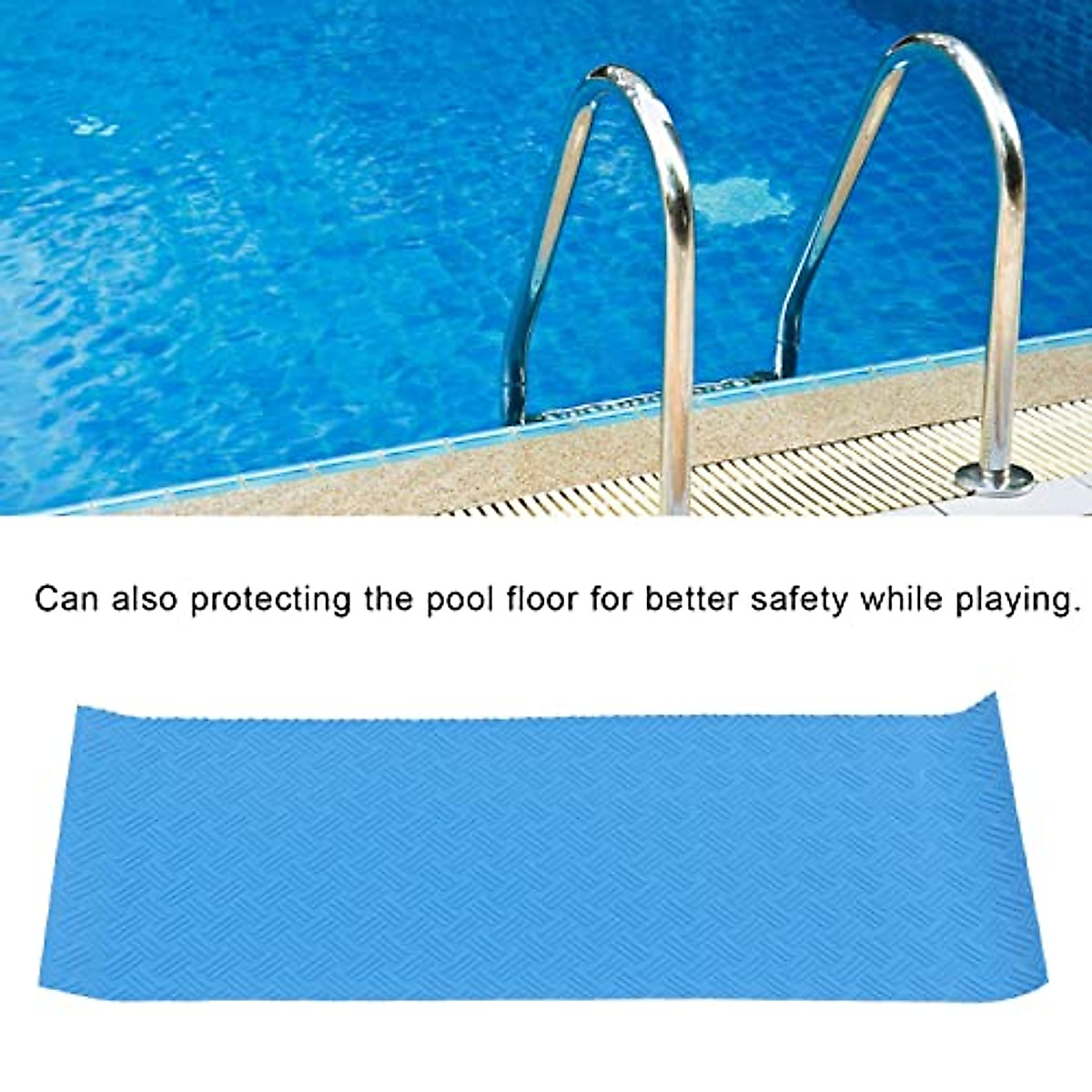 Garden kit 2Pcs Swimming Pool Ladder Mat Rubber Protective Floor Step Pad 1cm Set Kit