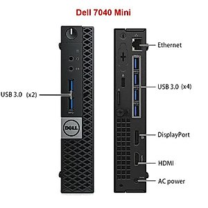 Dell OptiPlex 7050 Micro Form Factor Desktop Computer, Intel Core i7-7700 up to 4.20 GHz, 16GB DDR4 RAM, 512GB Solid State Drive, Windows 10 Pro (Renewed)