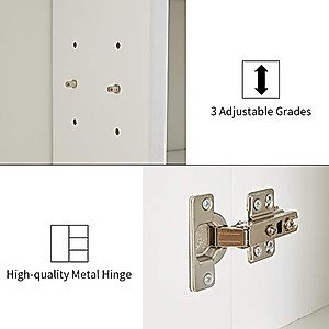 OFCASA 1 Door Bathroom Mirror Cabinet Wall Mounted Bathroom Cabinet with Adjustable Storage Shelf Medicine Cabinet for Bathroom Shower Room(White)