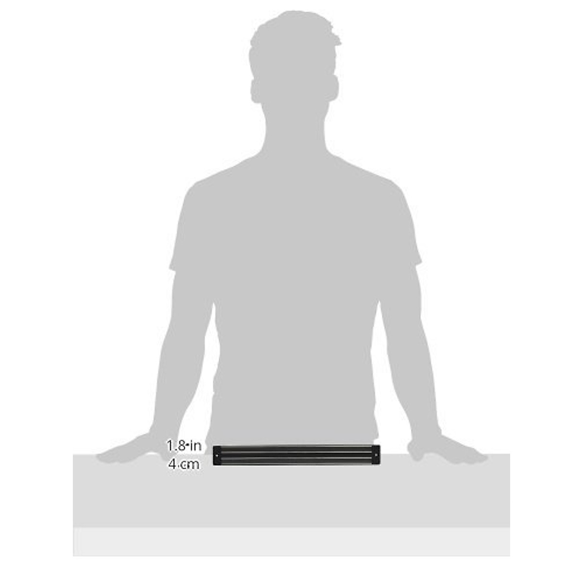 Winco Magnetic Bar with Plastic Base 13-Inch, Black