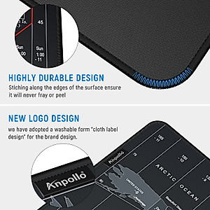 Anpollo Extended Speed Gaming Mouse Pad Large Size 35.4 X 15.7X 0.12inches Desk Mat Mousepad with Personalized Design - World Map