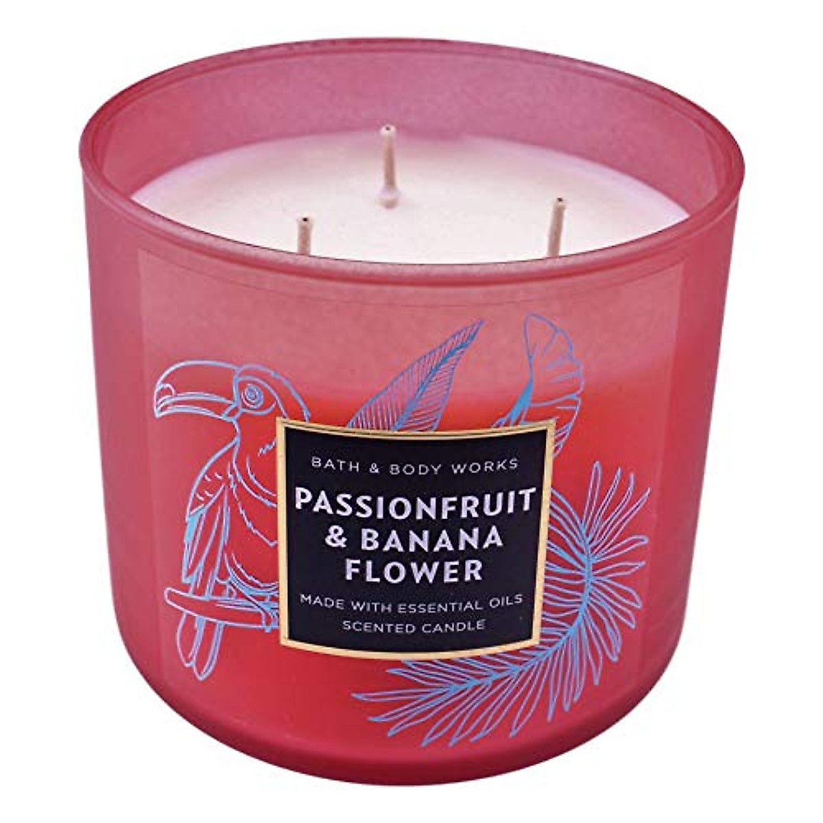 White Barn Bath and Body Works Passionfruit and Banana Flower 3 Wick Scented Candle 14.5 Ounce