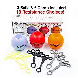 Handmaster Plus Physical Therapy Hand Exerciser (Colours May Vary), 9 Piece Set