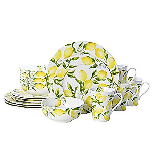 Mikasa Lemons 16-Piece Dinnerware Set, Service For 4, Multicolor