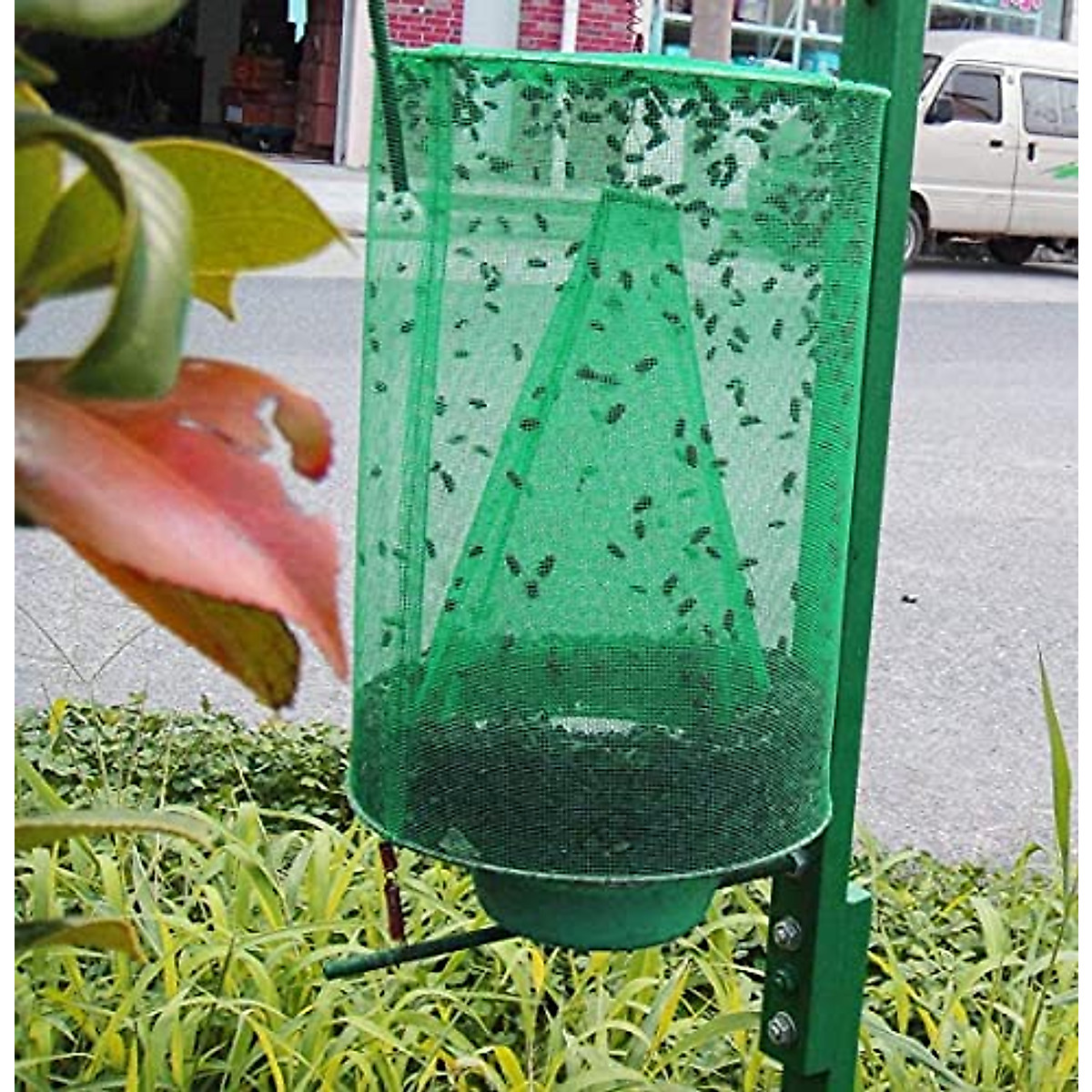 Sutify 6 Pack Fly Trap Garden Ranch Orchard Trap,Ranch Fly Trap Flay Catcher, The Most Effective Trap Ever Made with Pots Flay Catcher 2021 New Fly Red Drosophila