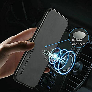 Kepuch Silklike Case for Oppo Reno 6 Pro 5G - Cover Bumper Built-in Metal Plate for Oppo Reno 6 Pro 5G - Black