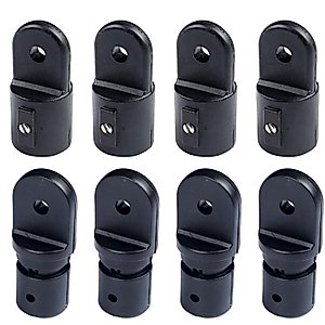 7/8" Bimini Top Eye End 4pcs+ 1 "Bimini Top Eye End 4pcs，Boat Bimini Black Nylon Cover Cap Eye End,Marine Bimini Top Fittings,Awning Hardware,Accessories,Used for Kayak,Canoe,Marine Boat