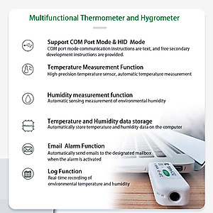 PCsensor USB Temperature Humidity Meter with External Probe for Linux RS232 Secondary Development Email Alarm(TEMPerX232)