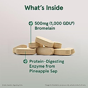 Jarrow Formulas Bromelain Tablets, 500 mg Dietary Supplement for Protein Digestion, 60 Tablets, 60 Day Supply