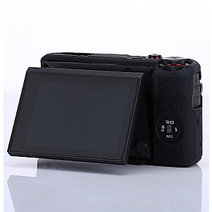 G7X Mark II Case G7X Mark III Case G7X Camera Silicone Case Ultra-Thin Lightweight Rubber Soft Silicone Case Bag Cover for Canon PowerShot G7X G7X Mark II G7X Mark III + Microfiber Cloth (Black)