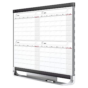 Quartet Dry Erase Calendar Board, Magnetic Whiteboard Planner, 4' x 3', 4 Months, Total Erase Surface, Prestige 2 (4MCP43P2)