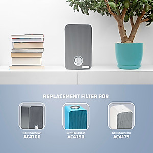 Guardian Technologies GermGuardian Air Purifier Filter FLT4100 Genuine HEPA Replacement Filter E for AC4100, AC4100CA AC4150BL, AC4150PCA Germ Guardian Air Purifiers