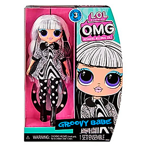 L.O.L. Surprise! O.M.G. Groovy Babe Fashion Doll with Multiple Surprises and Fabulous Accessories – Great Gift for Kids Ages 4+