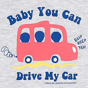 Lyrics by Lennon and McCartney Newborn Baby Boys 5 Pack Bodysuits Yellow/Red/Blue Newborn