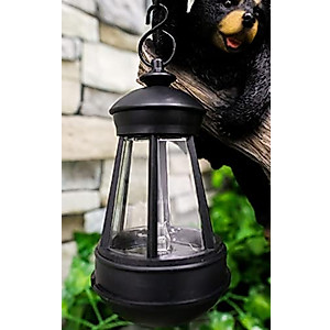 Ebros Plastic Solar Hanging LED Lantern 5.5 Inches High Decorative Replacement for Garden Light Statues for Ebros Gift Garden Sculptures