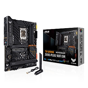 ASUS TUF Gaming Z690-Plus D4 LGA1700(Intel 12th Gen) ATX motherboard(PCIe 5.0, DDR4,4xM.2/NVMe SSD,14+2 power stages,WiFi 6,2.5Gb LAN,front USB 3.2 Gen 2 Type-C,Thunderbolt 4,ARGB headers)