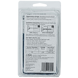 ITW Brands 24325 1/4" x 2.25", Steel, Hex Washer Head Concrete Anchors, Silver