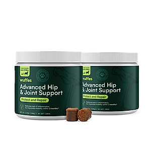 Wuffes Chewable Dog Hip & Joint Supplement - Glucosamine & Chondroitin Chews - Dog Joint Supplements & Vitamins - Extended Joint Care (Large Breed (Over 65 lbs), 60 Chews (Pack of 2))