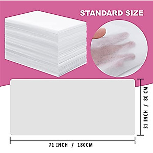 Disposable Bed Sheets 100 Pcs 31" x 71" Massage Table Sheets Non Woven Fabric SPA Bed Cover Breathable for Massage Beauty Tattoos(White)