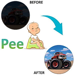 Potty Training Stickers Reusable - Toilet Targets for Potty Training Boys & Girls 10 pcs Toddlers Kids Magic Potty Targets Color Changing Potty Training Urinal Bullseye Toilet Reusable Pee Aim Target