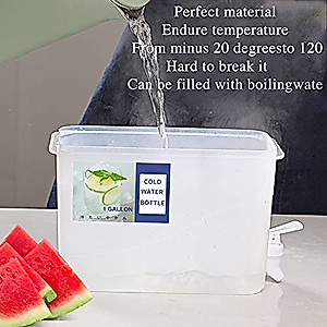 Plastic Drink Dispenser, Beverage Dispenser With Spigot, 1 Gallon Iced Juice Lemonade Dispenser For Party Daily Use, Milk Dispenser For Fridge Gallon, Small Water Dispensers