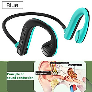 Wireless Bluetooth Ear Hook Osteoconductive Sports Headset - Support SD Card Headset Stereo Sport Earphone - Open Ear Noise Reduction Long-Lasting Battery Life Outdoor Sports