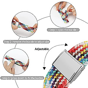 Bagoplus Compatible with Apple Watch iWatch Bands 49mm 38mm 40mm 41mm 42mm 44mm 45mm Women Men, Adjustable Braided Solo Loop Stretchable Elastics Sport for iWatch Series 8/7/6/SE/5/4/3/2/1/Ultra