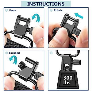 EZshoot Two Point Sling Rifle Sling with Swivels, Gun Sling Comfortable Neoprene Padded Shotgun Sling, Rifle Shoulder Strap Length Adjustable for Outdoors Camo Black