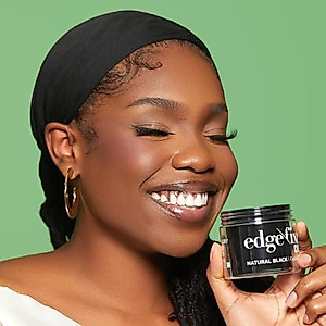 KISS COLORS & CARE Color Edge Fixer 1.01 oz. (30mL) Travel Size - Natural Black, Hides Grays & Fills In Hairline, Moisturizing, No Flakes, 24 Hour Maximum Hold, Natural Results, Keep Edges In Check