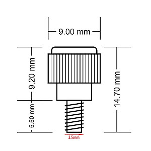 Chiloskit 6#-32x5 M3.5 Thumbscrews Head Thumb Screws for PC Case Desktop Computer, 20Pcs (Silver)