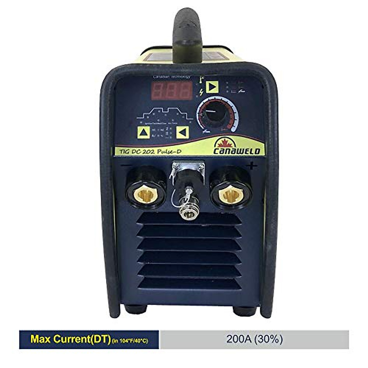 CANAWELD TIG Pulse 200 Amp DC Inverter Stick Welder HF, Digital Panel, Selectable Between 120 & 240 Volt, Premium Torch, Metal Thickness 0.002 to 1/4 Inch (No foot Pedal)