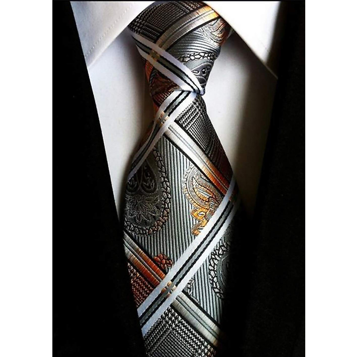 veegood Men's Classic Neck Ties for Men 10 Pack Classy Men's Tie Woven Jacquard Ties Party Suit B10VG01