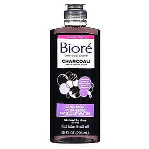 Kao-Biore Charcoal Cleanser Micellar Water Ounce 296ml, 10 Fl Oz