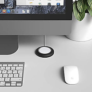 elago Charging Pad Compatible with MagSafe Charger, Compatible with iPhone 13, iPhone 12 Models, AirPods Pro & AirPods 3 - Magnetic Charger Holder, Anti-Slip [Black] [Magsafe Charger Not Included]