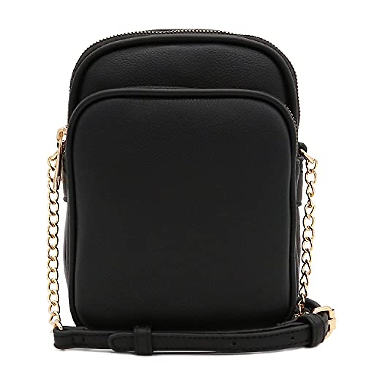 FashionPuzzle Multi Pocket Casual Crossbody Bag (Black) One Size