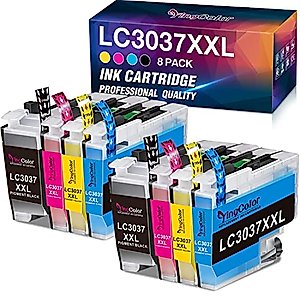 LC3037 BK/C/M/Y Ink Cartridges Super High Yield Compatible Replacement for Brother LC3037 LC3037XXL LC3039 for Brother MFC-J5945DW MFC-J6945DW MFC-J5845DWXL MFC-J6545DWXL Printer (8 Pack)