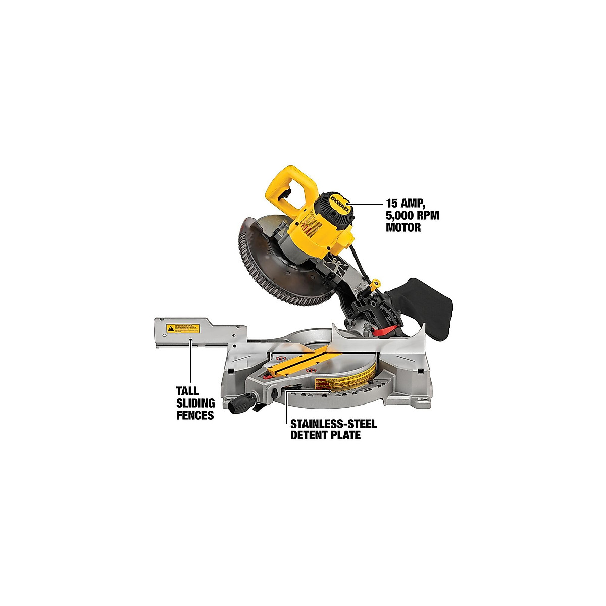 DEWALT Miter Saw, Single Bevel, Compound, 10-Inch, 15-Amp (DWS713)