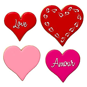 Heart Cookie Cutters 4-Pc Set Made in USA by Ann Clark, 2.75", 3.25", 3.75", 4"