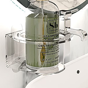 Swvzwy Acrylic Bathroom Adhesive Shelves,Shower Small Shelf,Bathroom Organizer,No Drill,Will Not Damage Bathroom Tiles, Renter Friendly Shelves (2 Pack) (Antique)