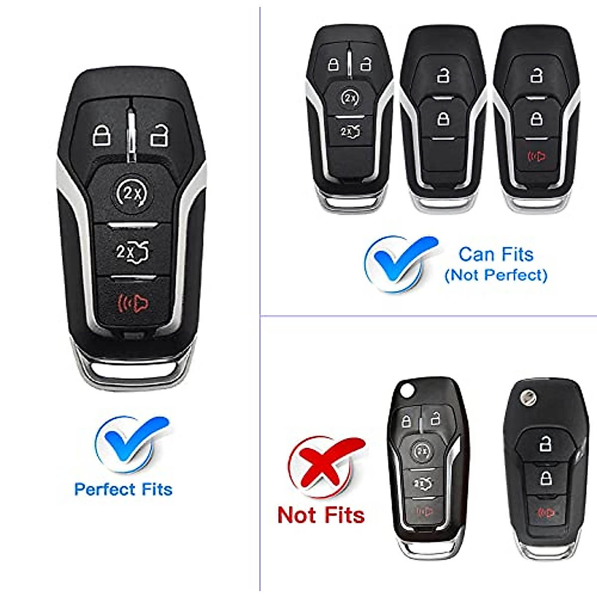Ford Key Fob Cover Premium TPU Protection for Fusion, Mustang, F-150
