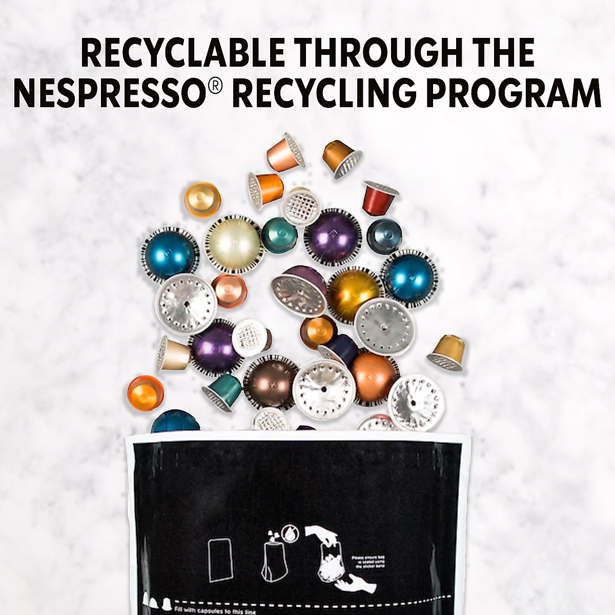 Starbucks by Nespresso Decaf Dark Roast Espresso (50-count single serve capsules, compatible with Nespresso Original Line System)