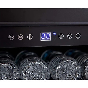 Avanti BCA3115S3S Beverage Cooler with Glass Door 72 Can Mini Refrigerator with Lock for Beer Soda Water Wine with Digital Temperature, 3.1 cu. ft, Black