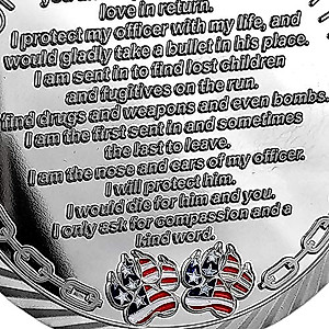 ASmileIndeep Police Dog K9 Challenge Coin Thin Blue Line Police Officer Canine Prayer Coins Gift