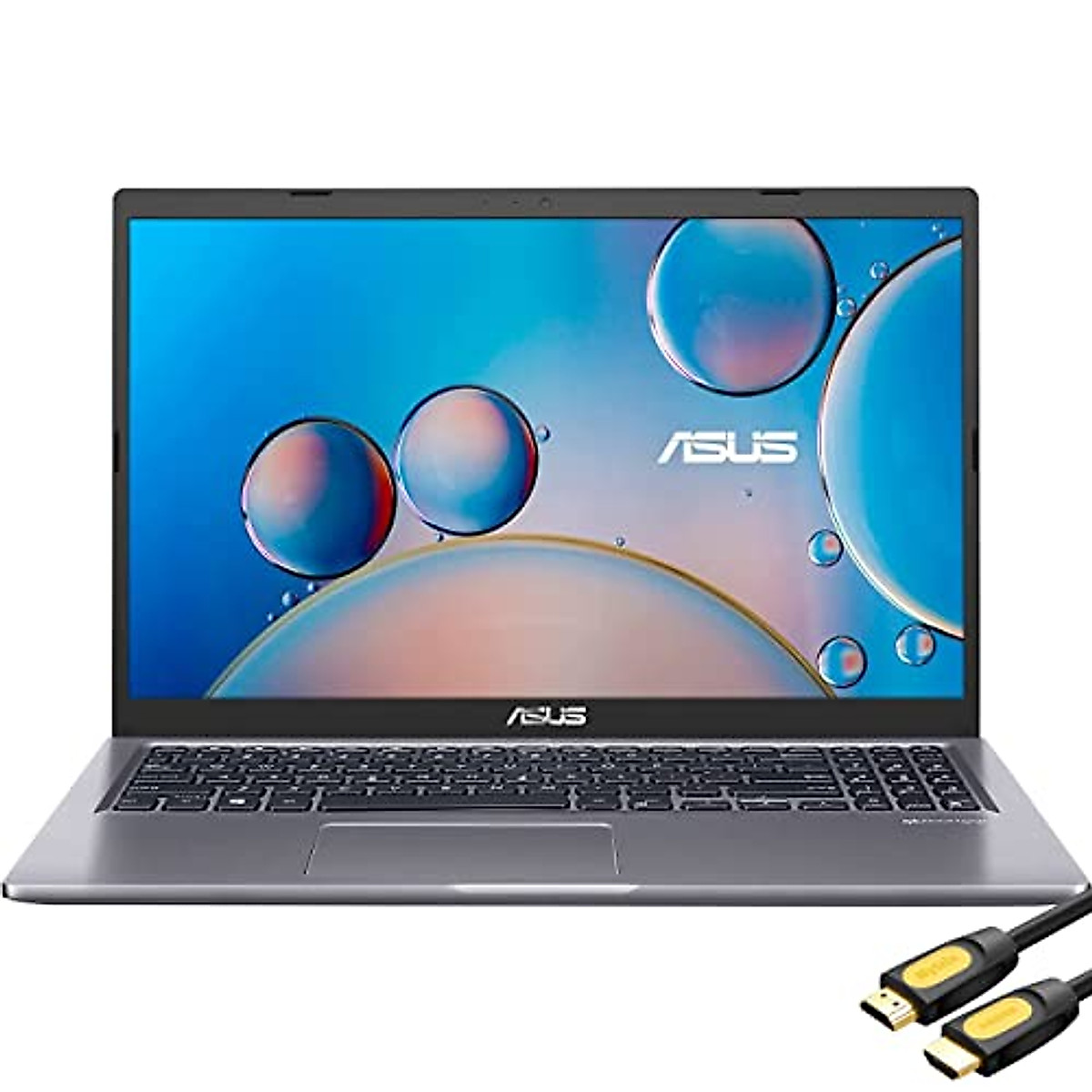 Asus VivoBook 15 , 15.6'' FHD NanoEdge Display, 11th Gen Intel Core i3-1115G4@3GHz, 8GB DDR4 RAM, 256GB PCIe SSD, USB-C, HDMI, Keypad, Webcam, SPS HDMI Cable, Win 11, Slate Grey, (F515E)