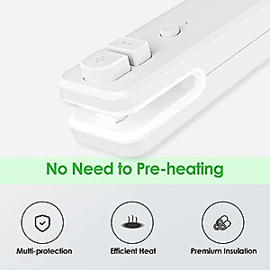 3 in 1 Mini Bag Sealer,Rechargeable Handheld Plastic Bag Resealer,with Cutter 3 in 1 Heat Portable Vacuum Sealers Kitchen Gadget for Chip Bags, Plastic Bags, Snack Freshness Food Storage（USB Cable)