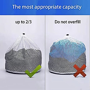 YiTLL Mesh Laundry Bags with Drawstring Closure for College,Travelling,Factories,Machine Washable (1 Medium 1 Small)