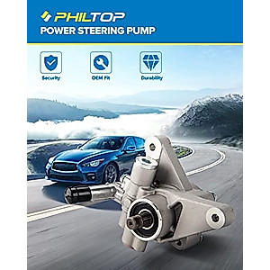 PHILTOP 21-5993 Power Steering Pump Direct Fits Odyssey 1999-2004 3.5L, Accord 1998-2002 3.0L, Power Steering Asist 56110P8A003, 56110P8CA01